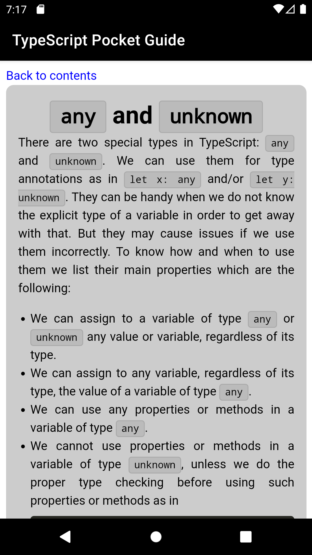 Typescript Pocket Guide Typescript Learning App